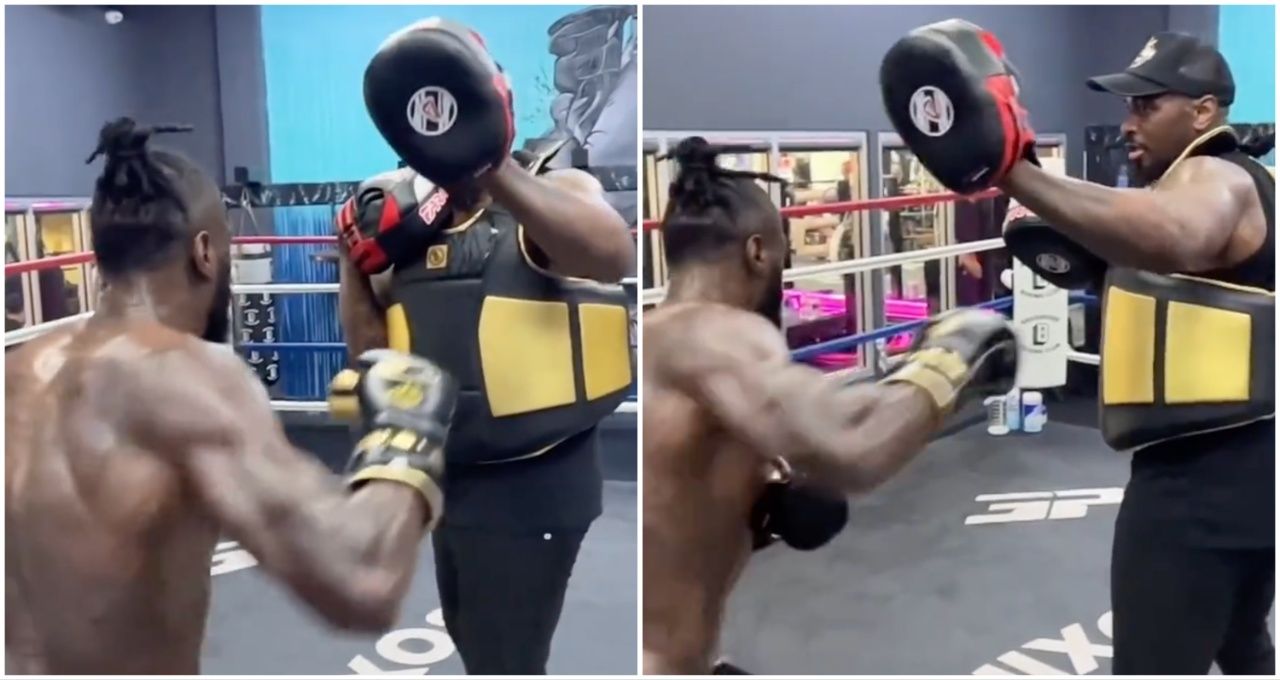 Deontay Wilder practising his power punches in slow motion is seriously ...