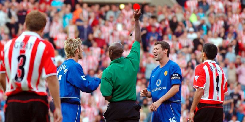 Roy Keane brilliantly narrates all of his red cards at Man United