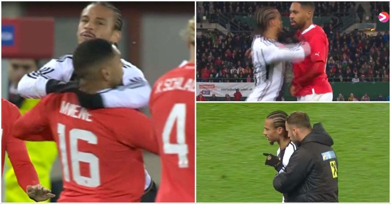 Leroy Sané gets wild straight red card in Austria 2-0 Germany