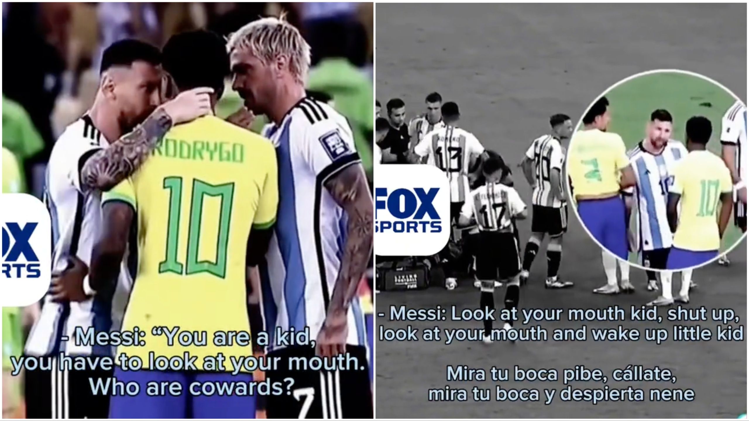 New footage reveals Lionel Messi and Rodrygo's heated argument in full
