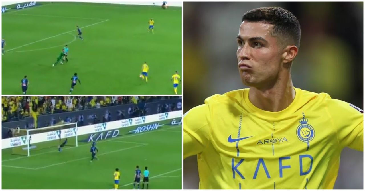 Cristiano Ronaldo scores incredible lob for Al-Nassr vs Al Akhdoud