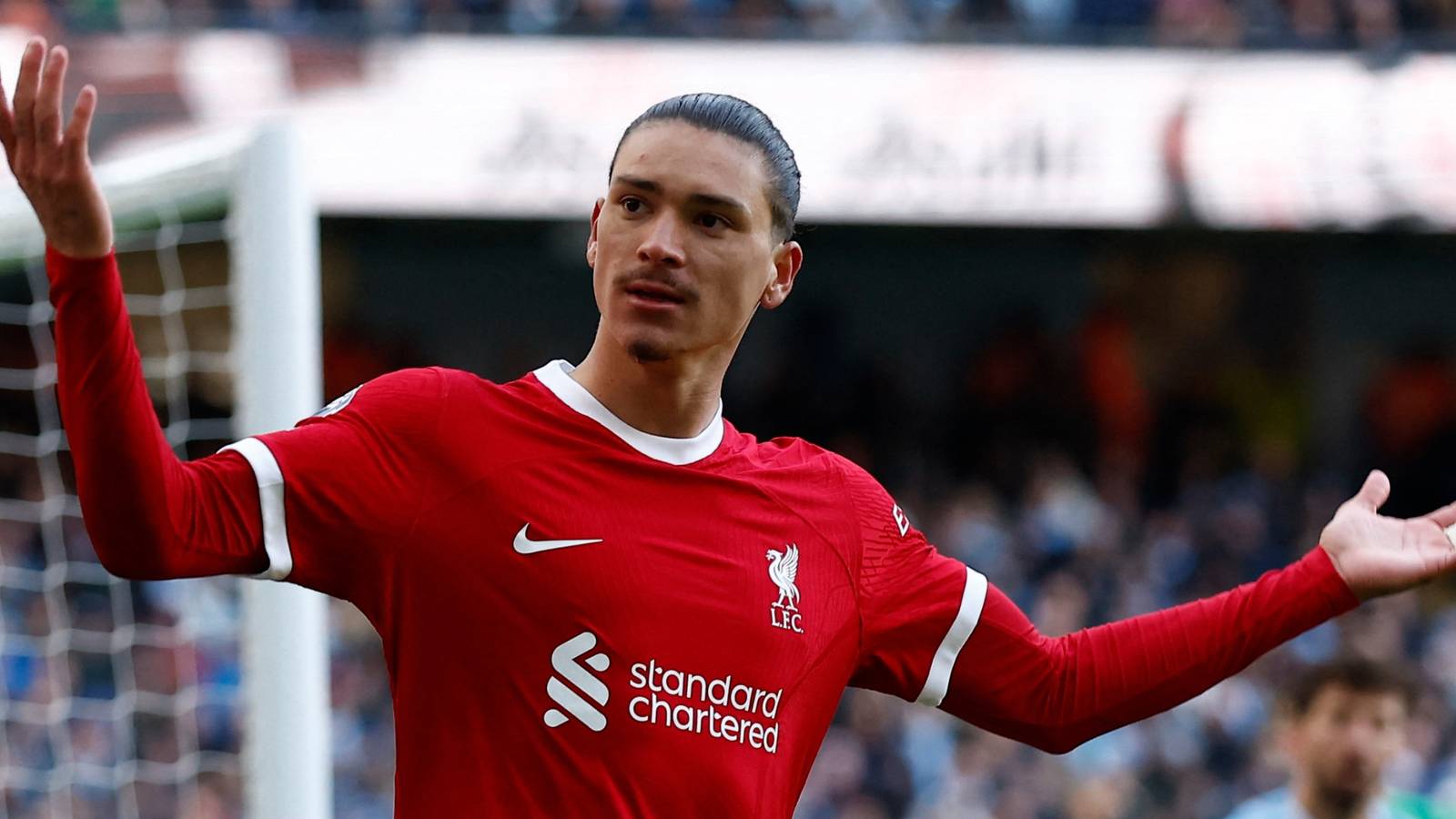 Darwin Nunez and Pep Guardiola clash at end of Man City 1-1 Liverpool