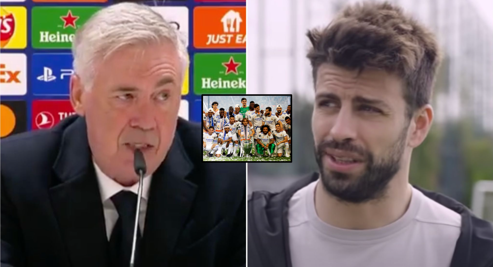 Carlo Ancelotti fires back at Gerard Pique for comments about Real ...