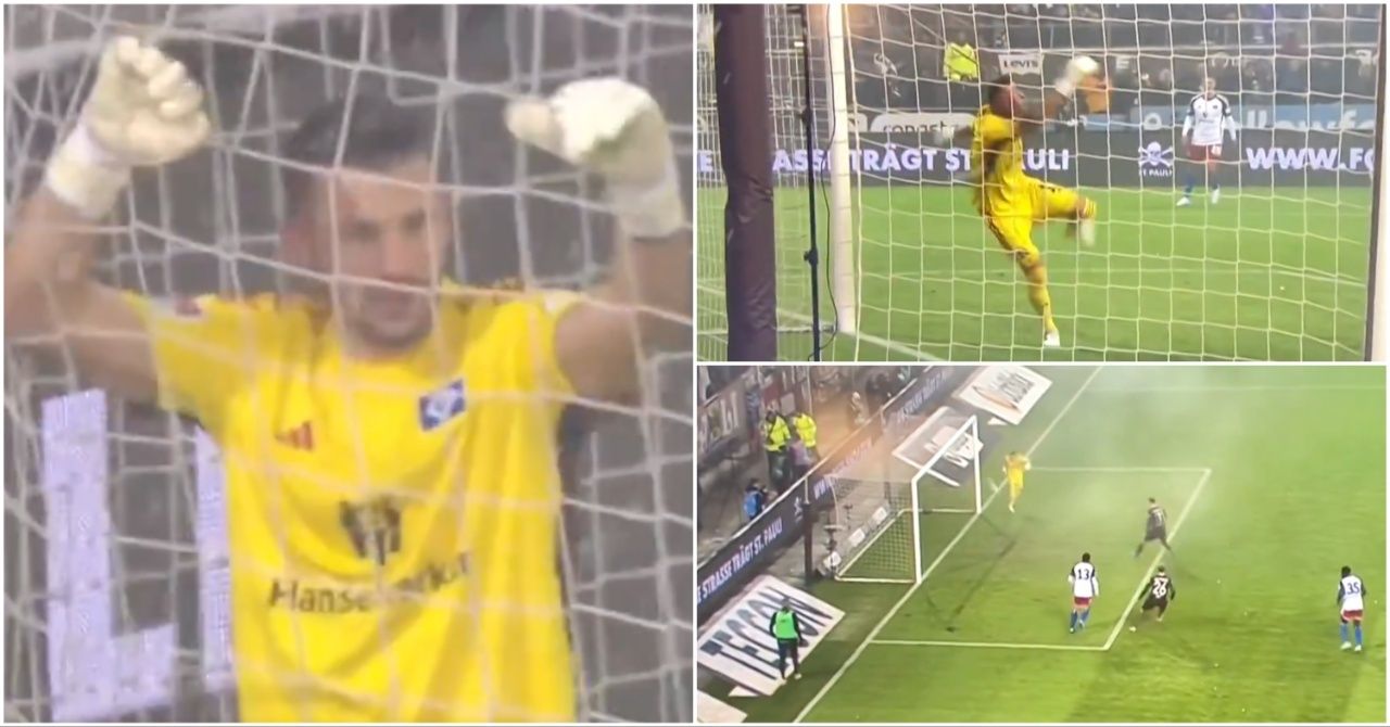 Hamburger SV goalkeeper Daniel Heuer Fernandes scores a crazy own goal
