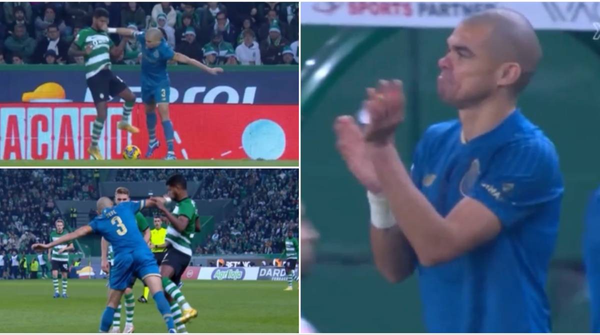 Pepe receives 17th career red card after being sent off vs Sporting Lisbon