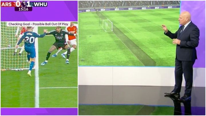 New footage shows West Ham's first goal vs Arsenal was correct to stand