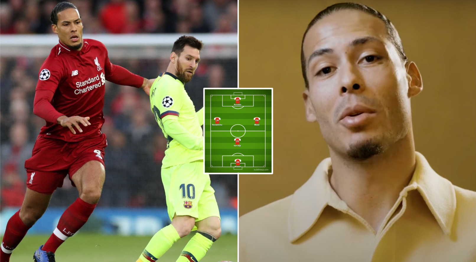 Virgil van Dijk names his all-time five-a-side team