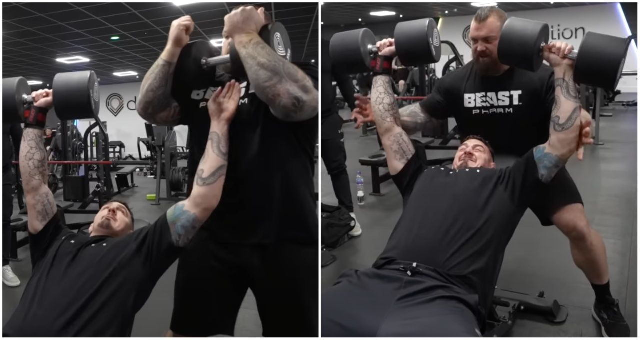 UFC star Tom Aspinall impresses Eddie Hall with insane show of strength