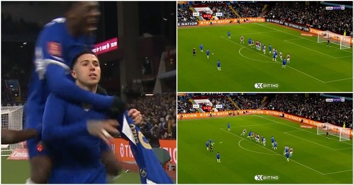 Enzo Fernandez scores incredible free kick for Chelsea against Aston Villa