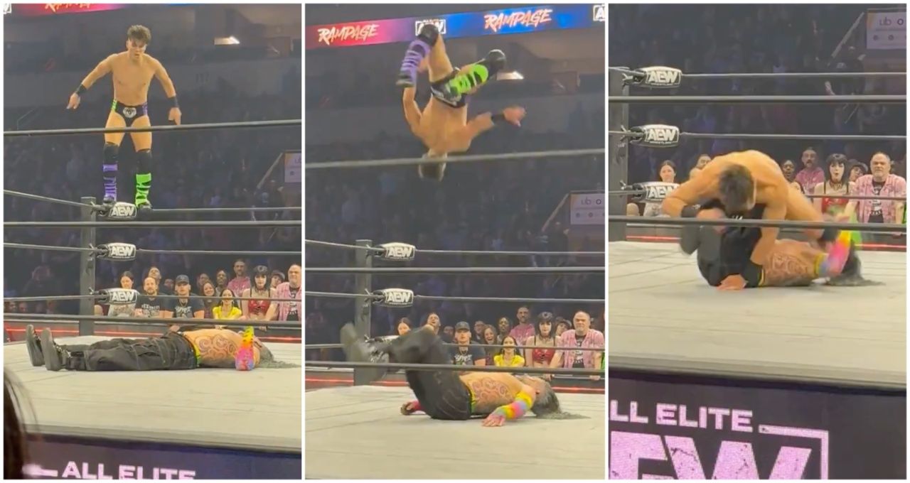 Jeff Hardy 'knocked out' during AEW show as top-rope move goes wrong