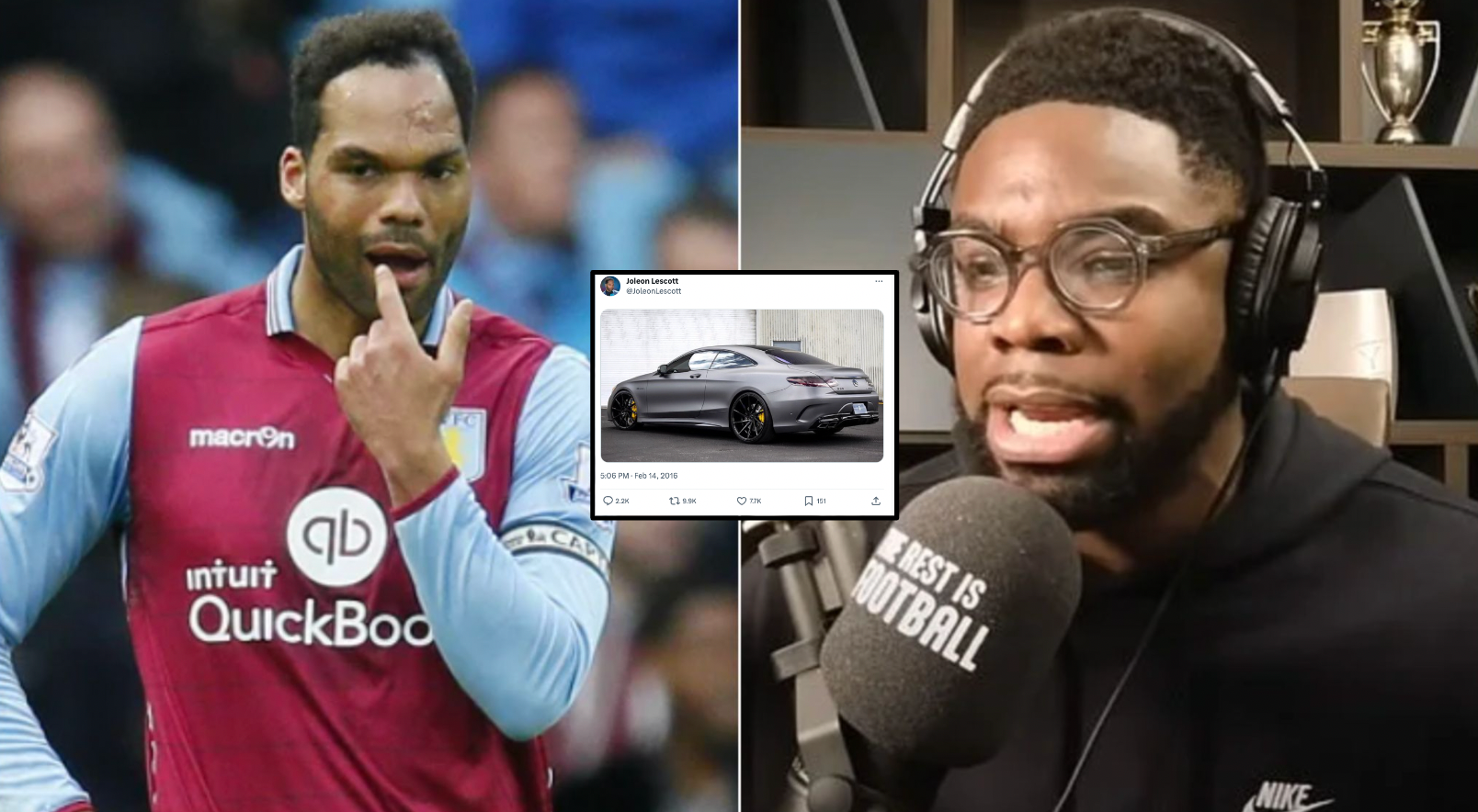 Micah Richards reveals 'truth' behind Joleon Lescott's car tweet in 2016