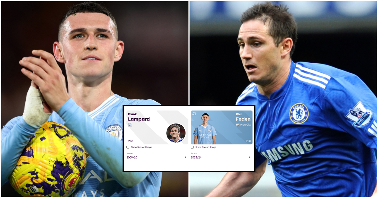 Phil Foden and Frank Lampard's Premier League Stats Compared