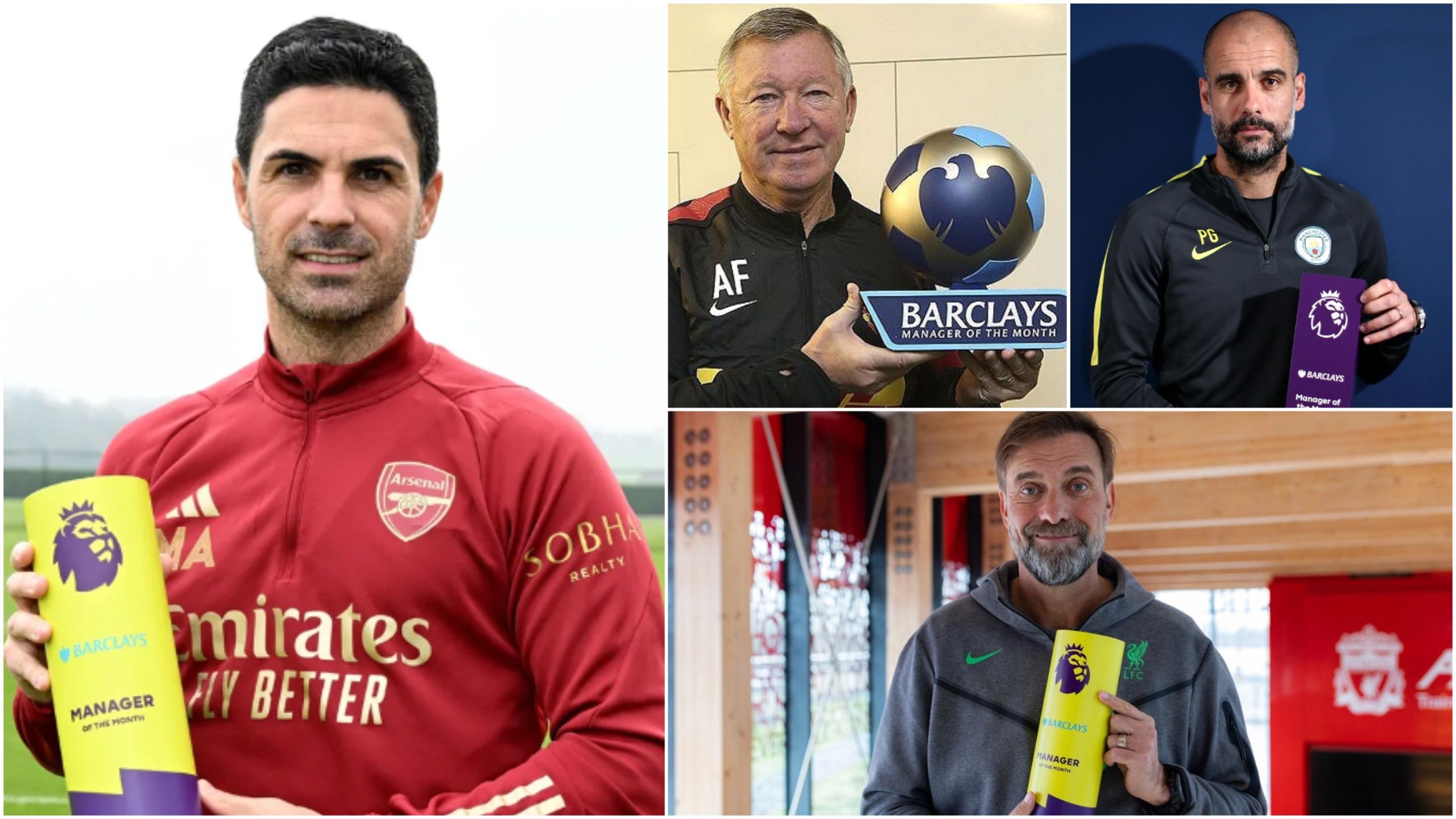 Managers with the most Premier League Manager of the Month awards