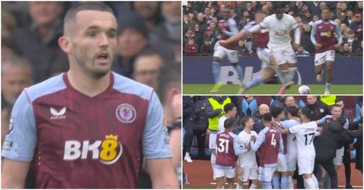 John McGinn Shown Red Card for Rash Tackle in Aston Villa vs Tottenham