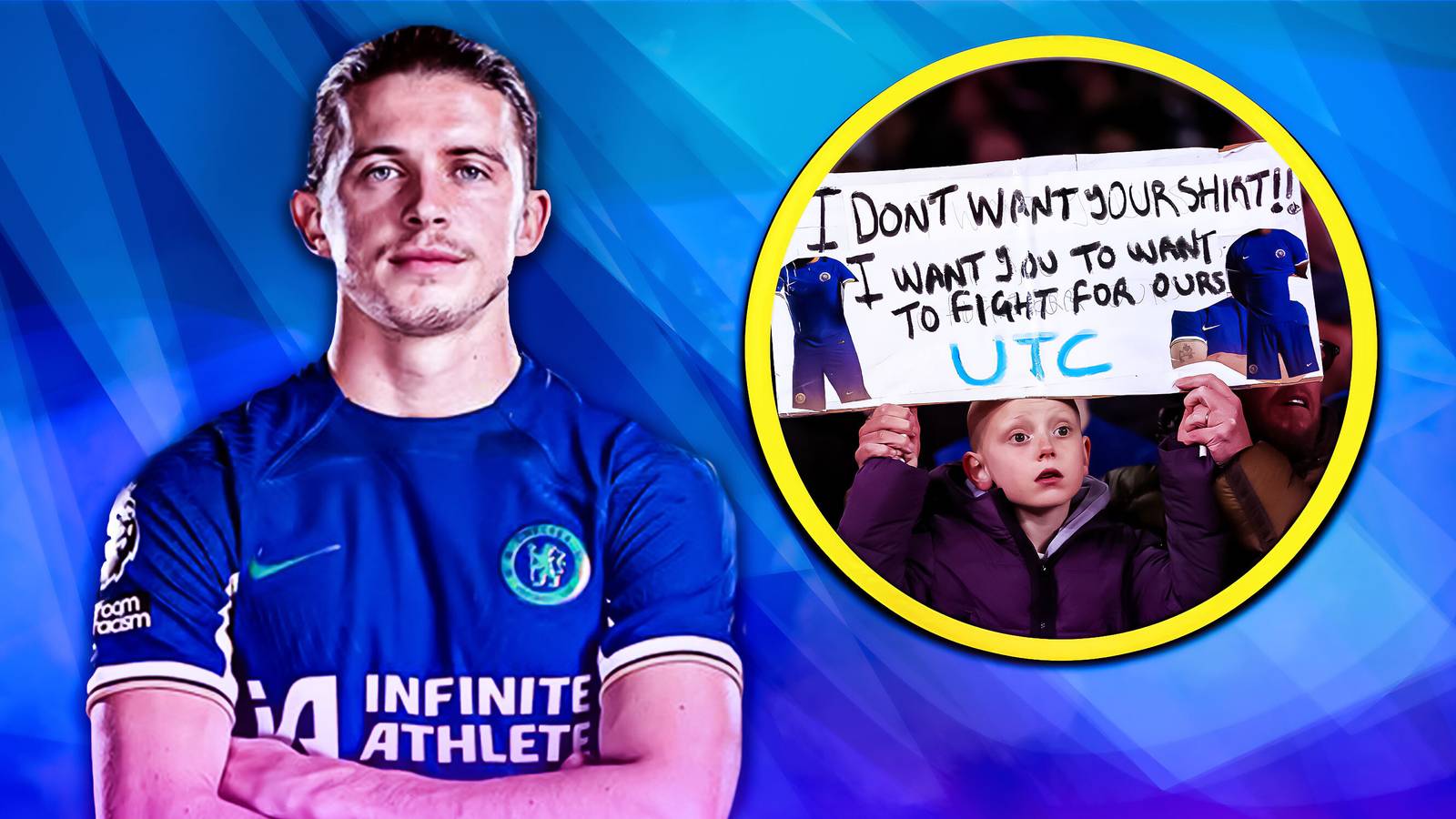 Conor Gallagher Reacts to Chelsea Fan's Damning Banner After Arsenal Loss