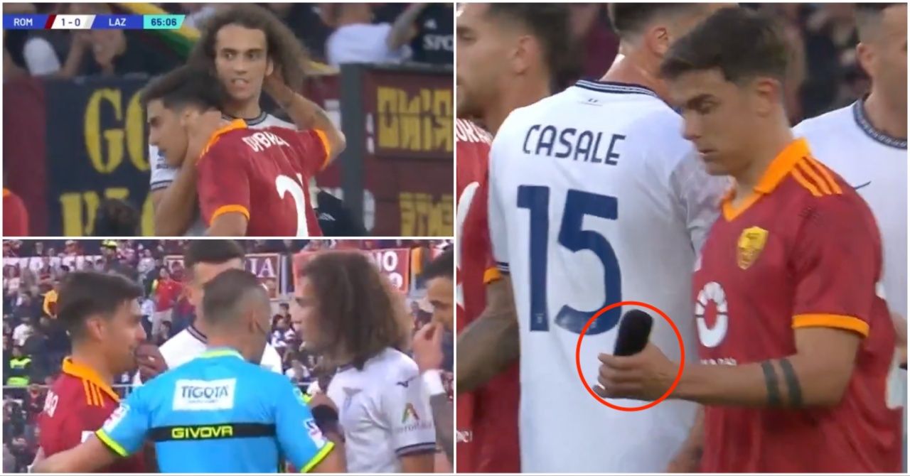 Paulo Dybala Mocks Matteo Guendouzi With Shin Pad in Roma 1-0 Lazio