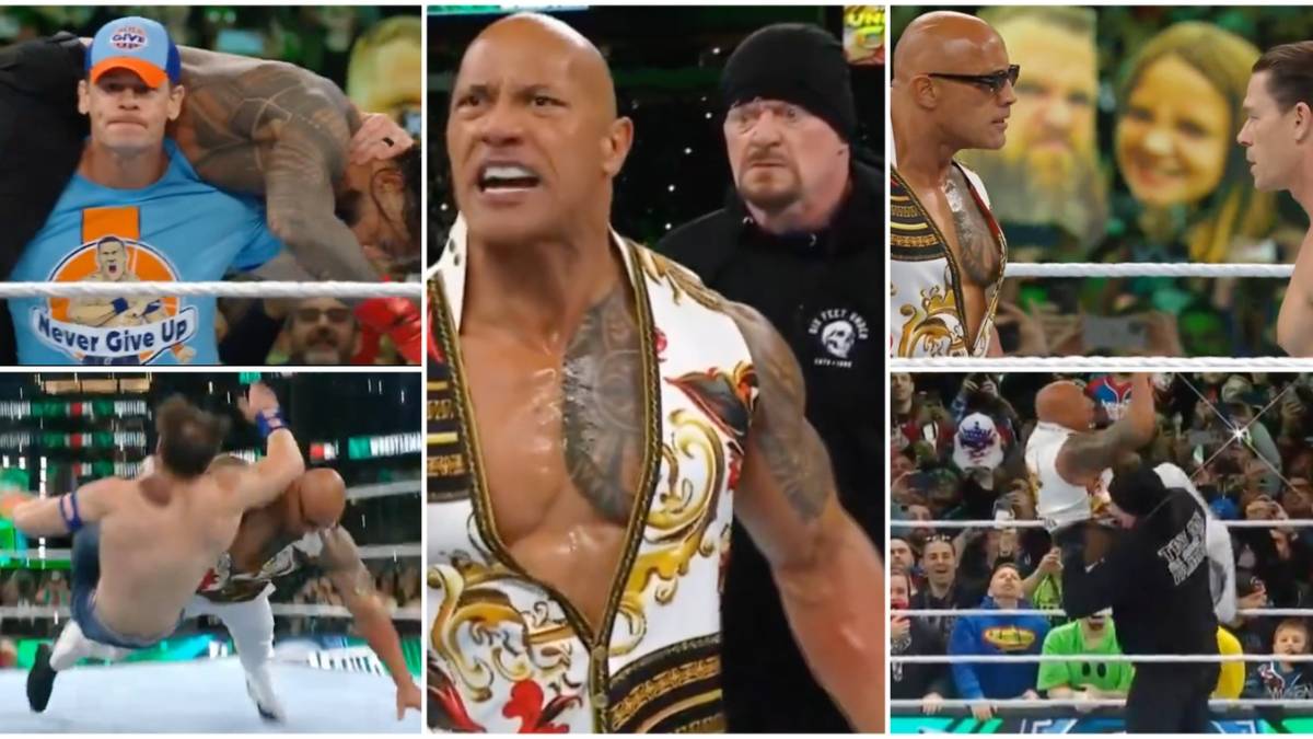 The Rock, John Cena & The Undertaker Segment at WrestleMania 40