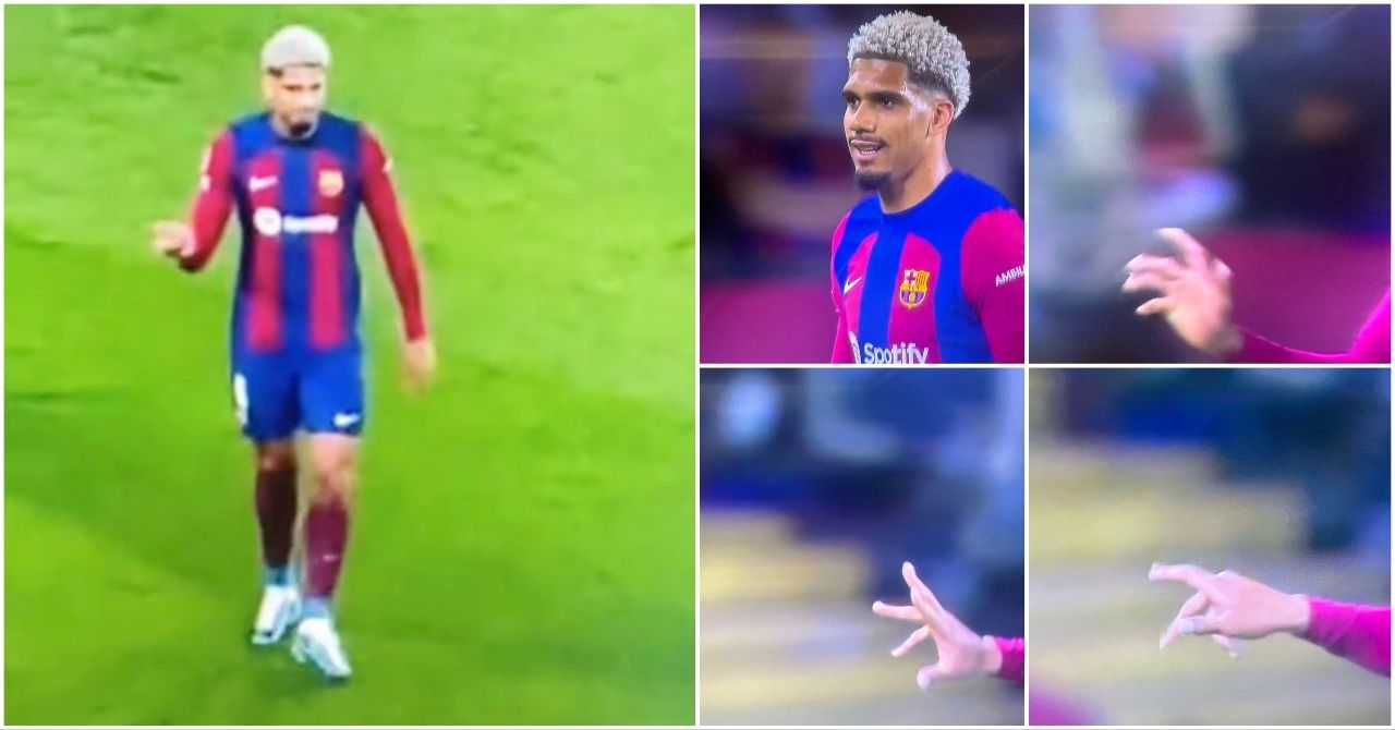 Ronald Araujo Hand Gesture After Barcelona Red Card vs PSG Explained