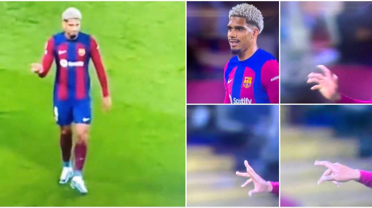 Ronald Araujo Hand Gesture After Barcelona Red Card vs PSG Explained