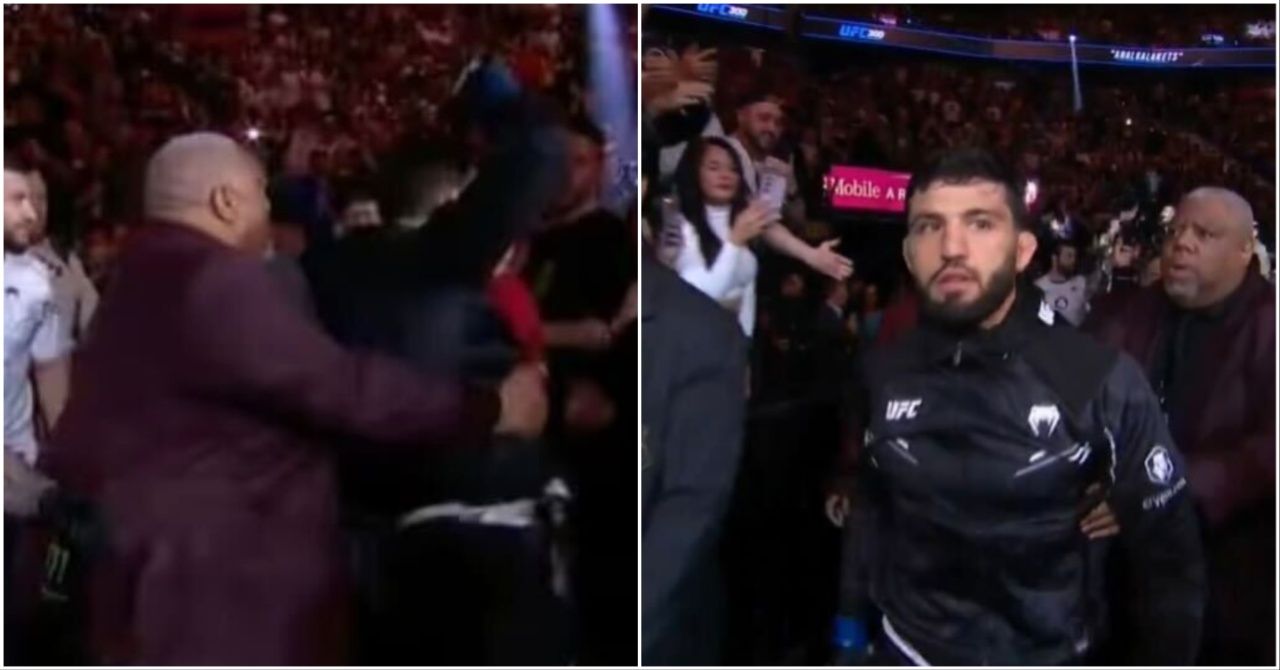 Arman Tsarukyan Throws Punch at Fan During UFC 300 Ring Walk