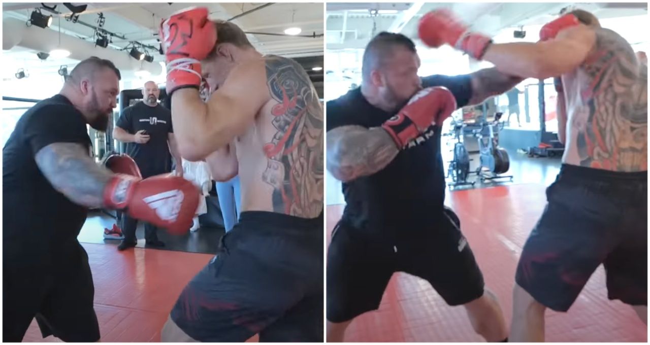 Eddie Hall Sparring Footage vs UFC Heavyweight Alexander Volkov