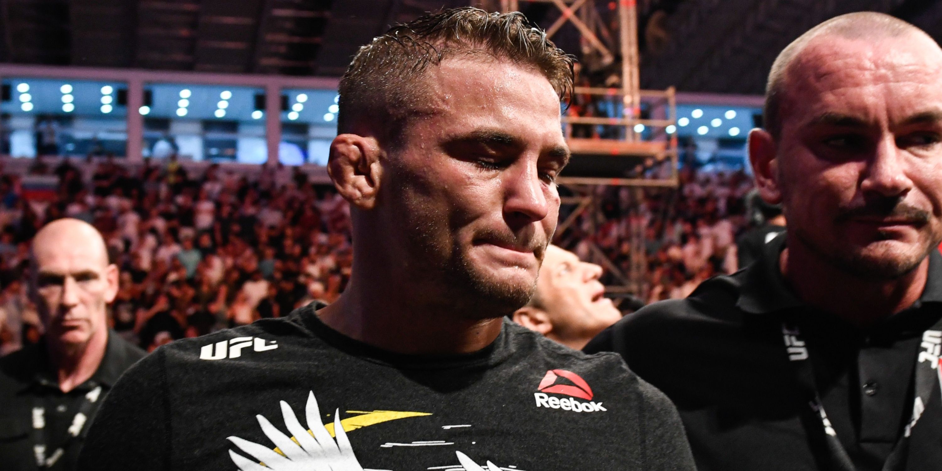 Islam Makhachev And Dustin Poirier Exchange Words in Tense Face-Off