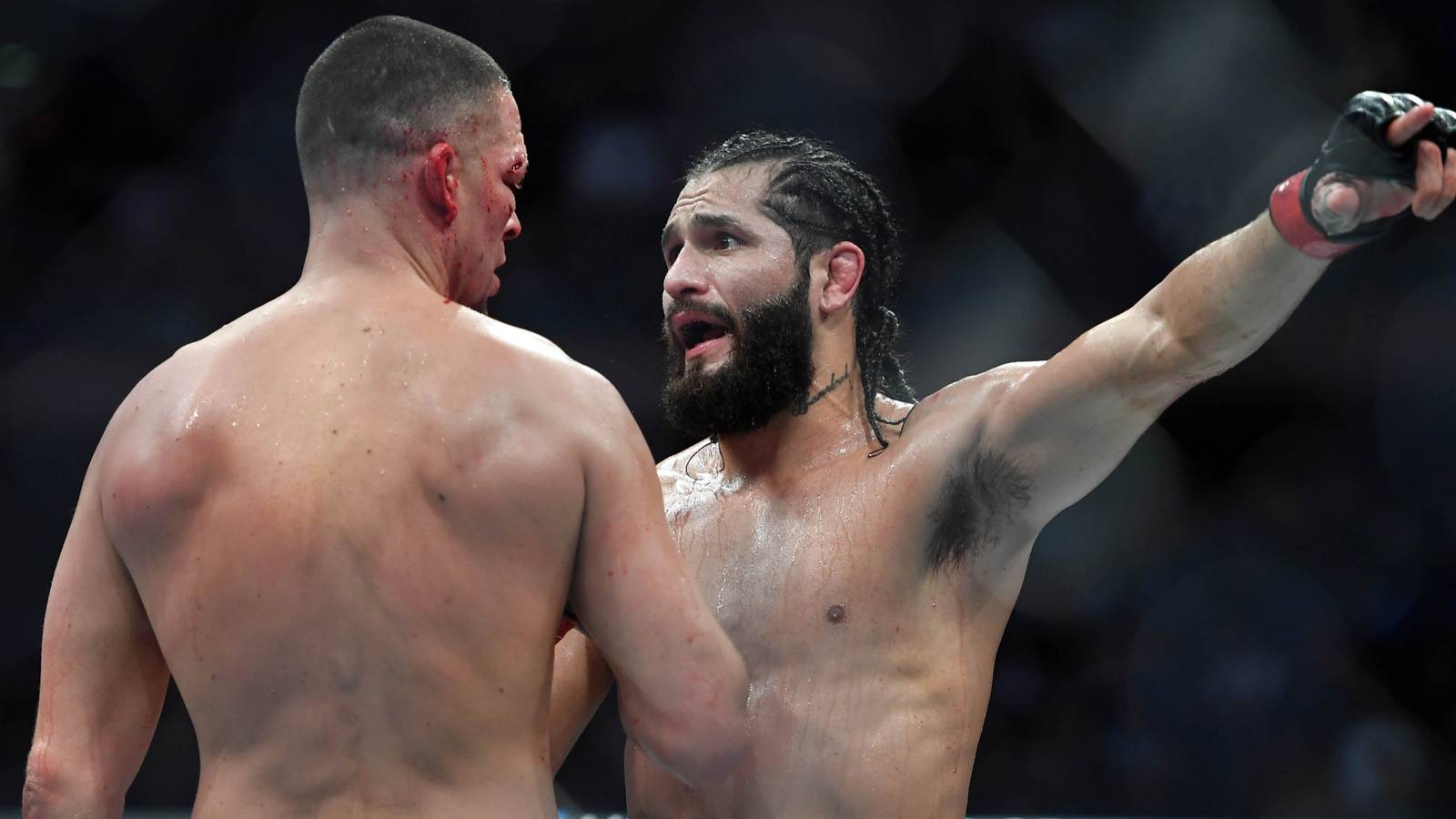 Nate Diaz Tries to Fight Jorge Masvidal Backstage Following Mass Brawl