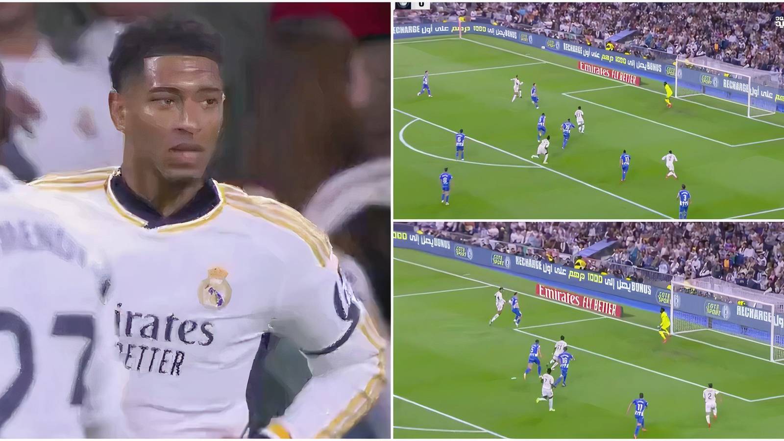 Jude Bellingham Scores Incredible Lob For Real Madrid vs Alaves