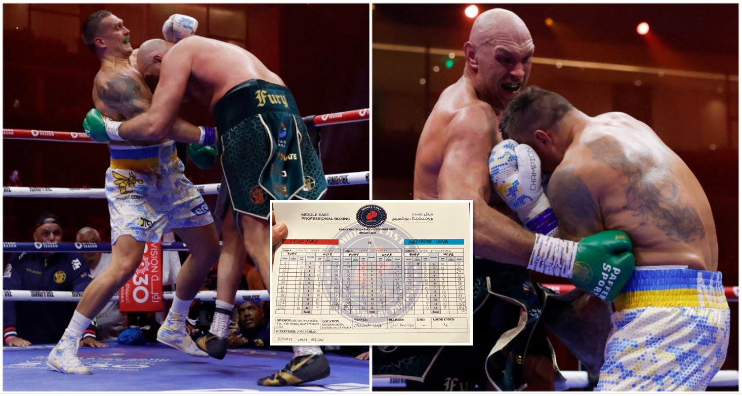 Tyson Fury vs Oleksandr Usyk Judges' Scorecards