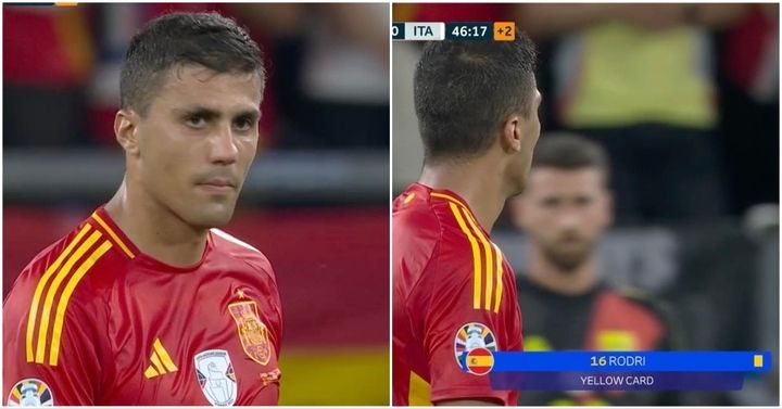 Why Rodri Was Shown Yellow Card by Referee During Spain vs Italy
