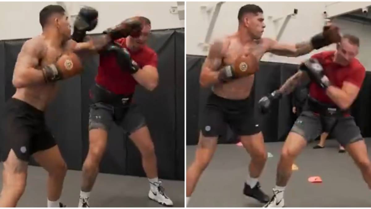 Alex Pereira Sparring Heavyweight Boxer Ahead of UFC 303