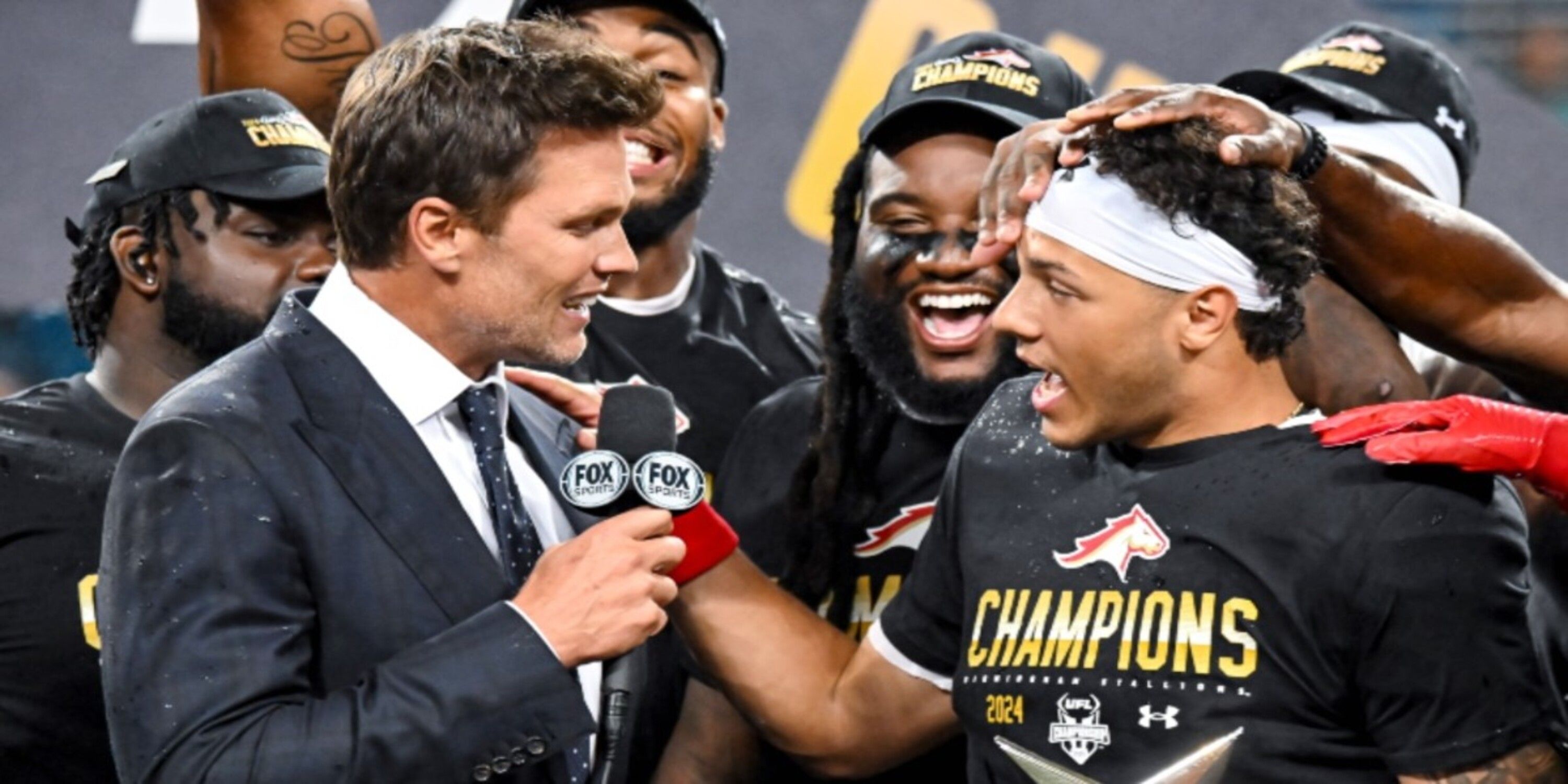 Tom Brady Makes FOX Broadcasting Debut During UFL Championship Game