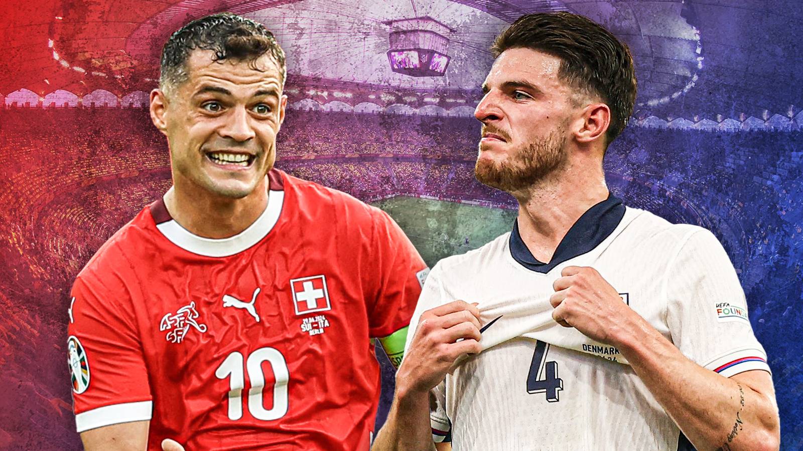 Declan Rice vs Granit Xhaka Euro 2024 Stats Comparison