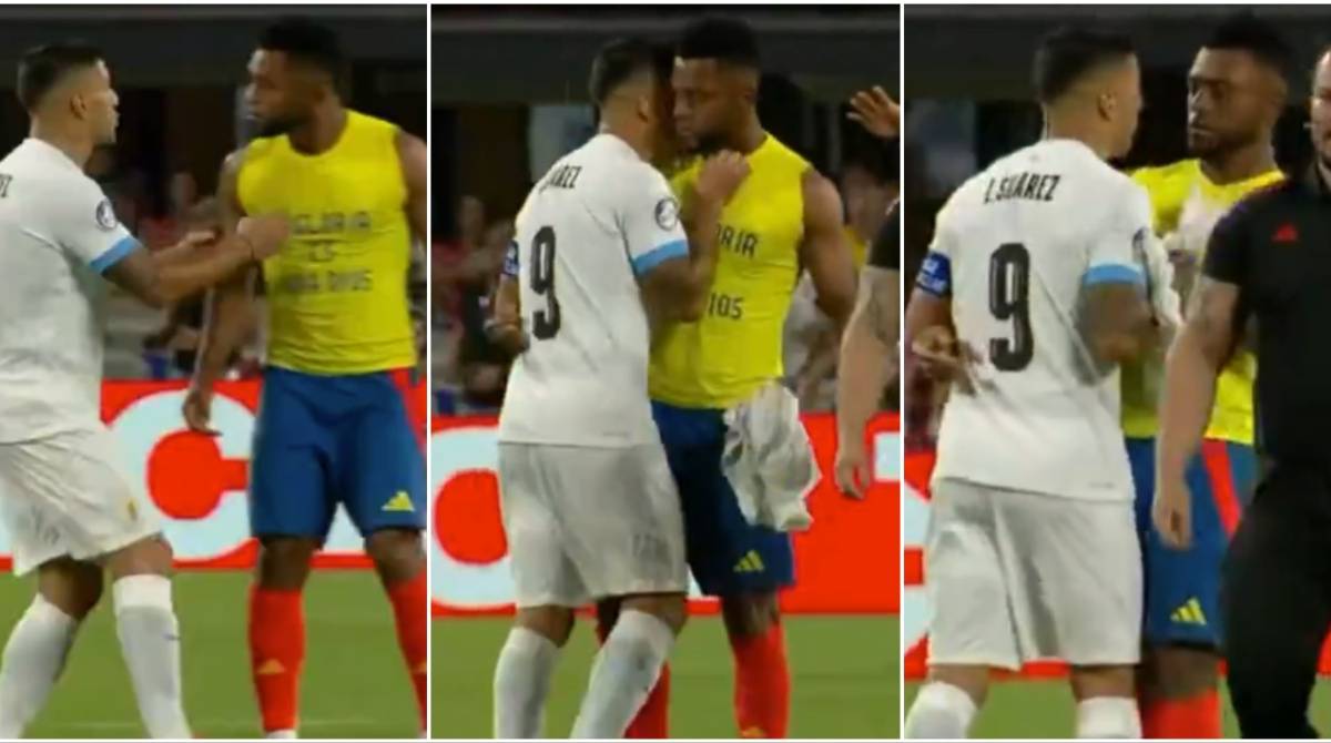 Luis Suarez Sparks Mass Brawl Between Colombia and Uruguay Players