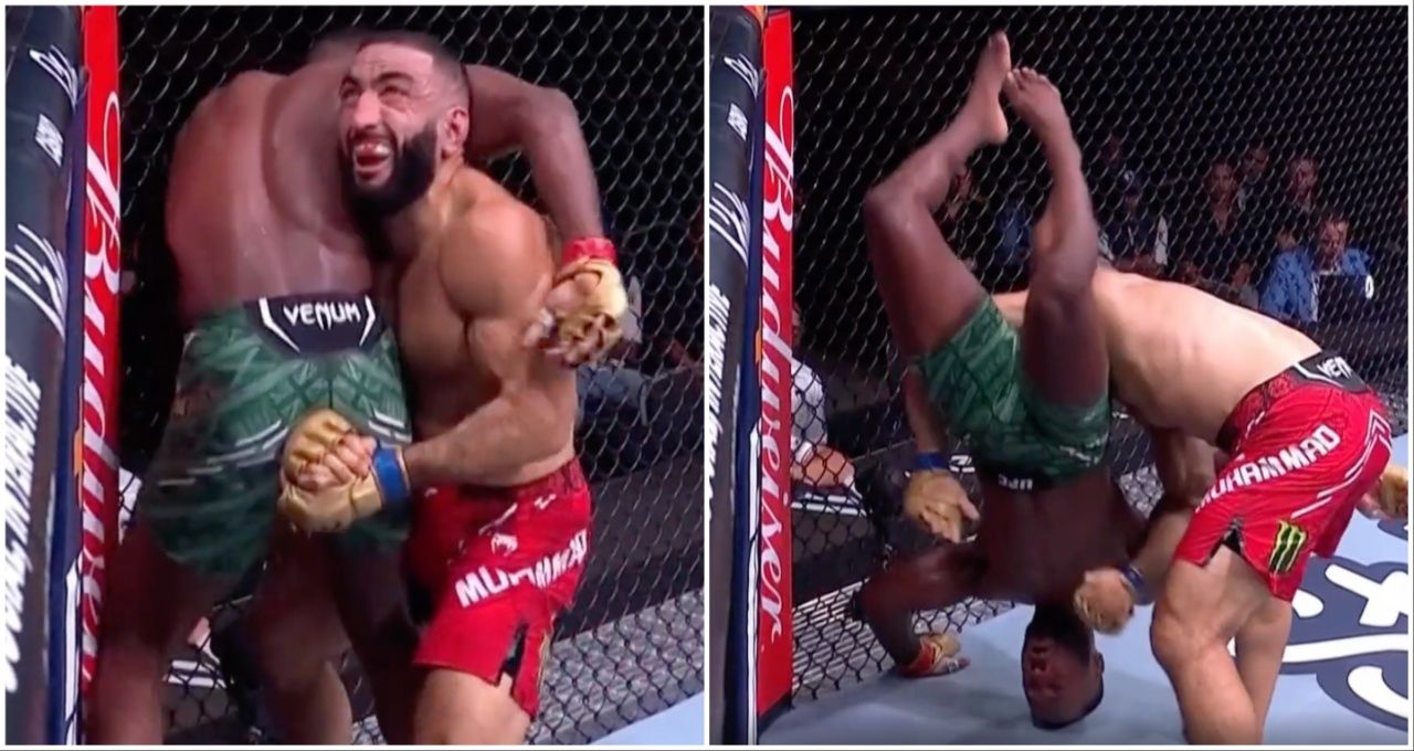 Belal Muhammad Dropping Leon Edwards on his Head at UFC 304 Belal Muhammad Dropping Leon Edwards on his Head at UFC 304