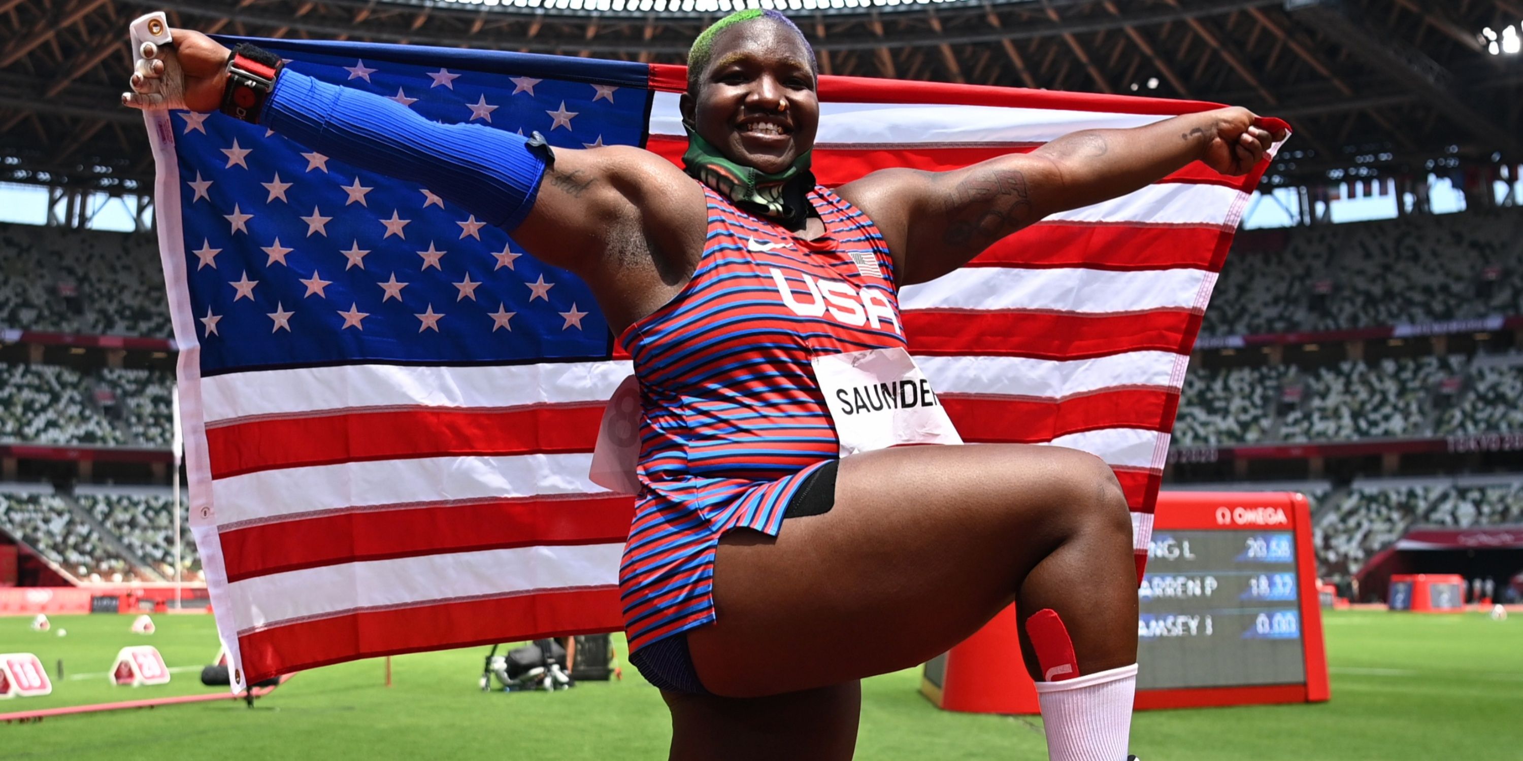 Why American Shot Putter Wears Full Face Mask at the Olympics