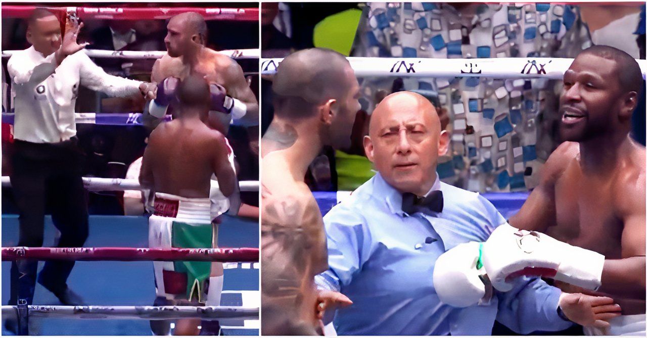 Floyd Mayweather Fires Referee After he Scolded Him During Gotti Boxing ... Floyd Mayweather Fires Referee After he Scolded Him During Gotti Boxing ...