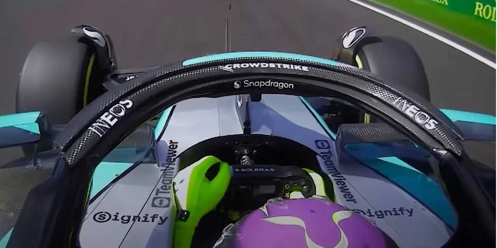 Why Lewis Hamilton Has Just One Hand on Steering Wheel at Start of ...