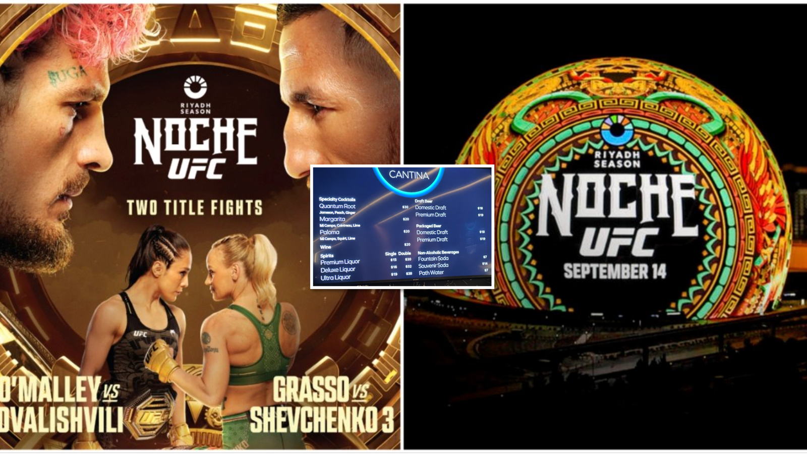 Drink Prices at UFC 306's Las Vegas Sphere Are Ridiculous