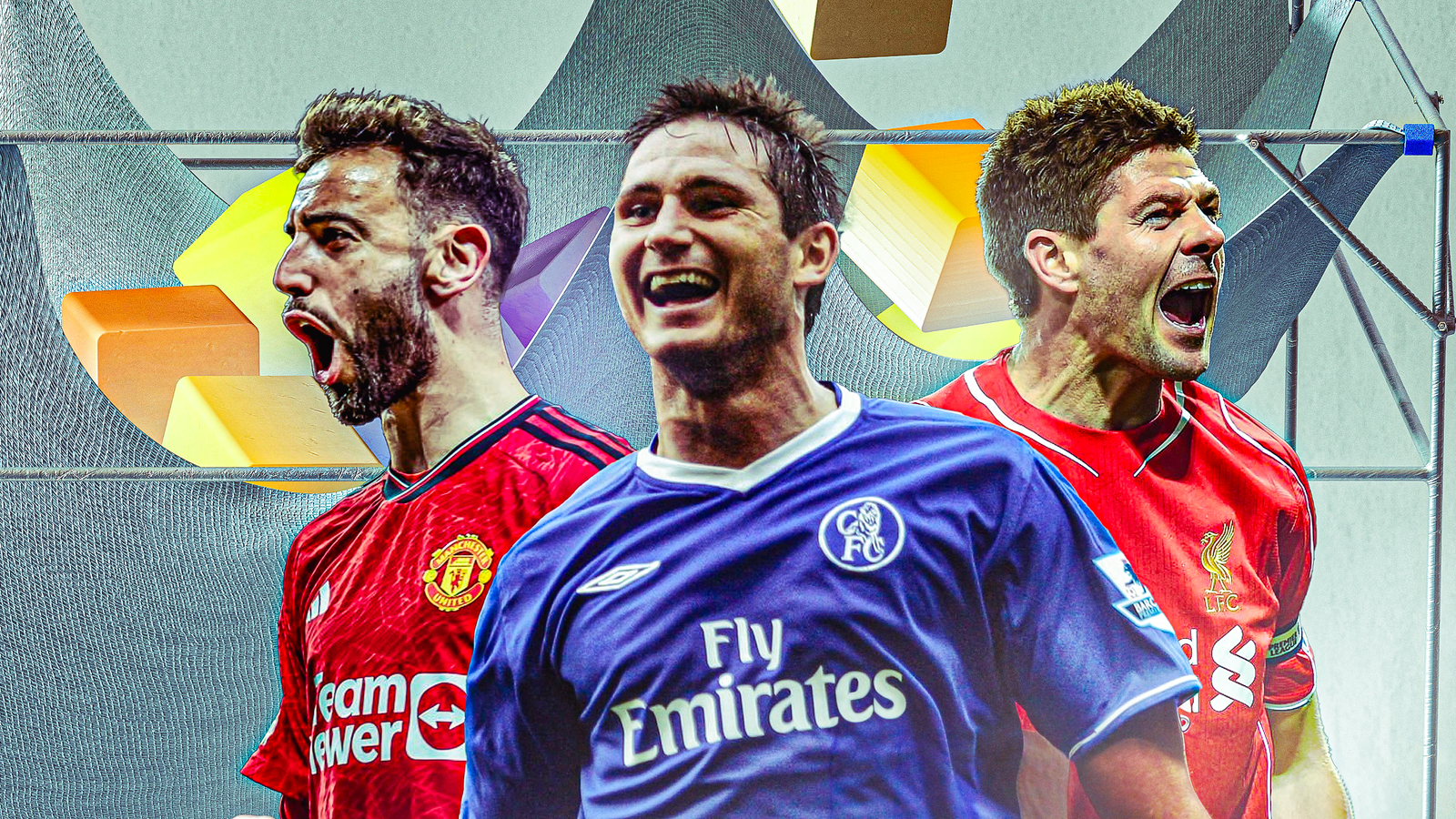 Frank Lampard vs Steven Gerrard vs Bruno Fernandes Stats Comparison