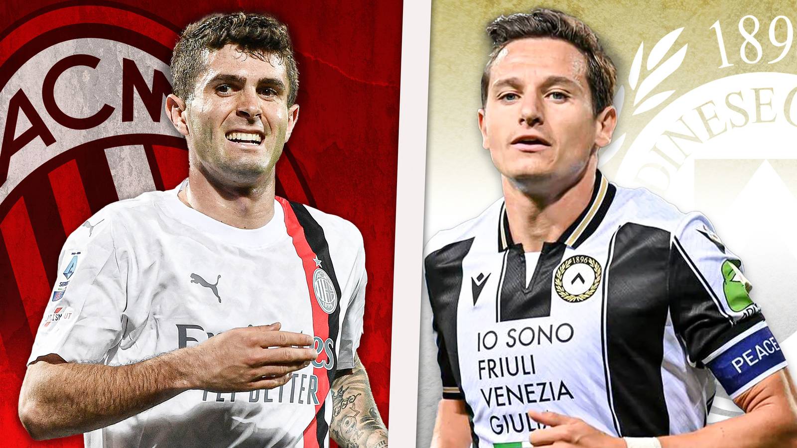 AC Milan vs Udinese Lineups and Starting 11s as Pulisic Looks to ...