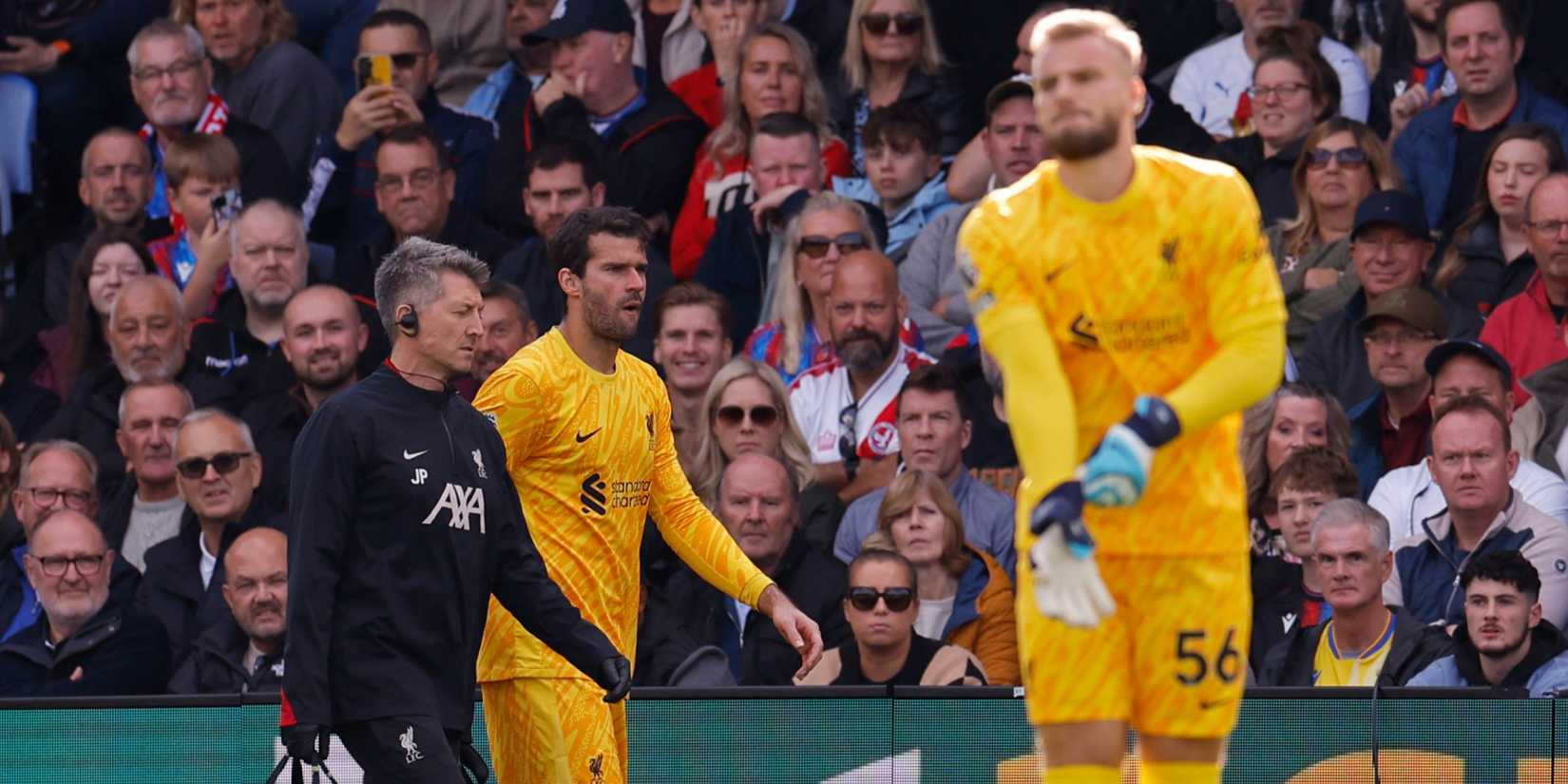 What Alisson Said About Injury as Worrying Footage After Palace 0-1 ...