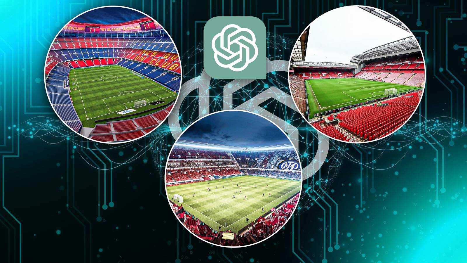 AI Names and Ranks the 19 Greatest Football Stadiums in the World