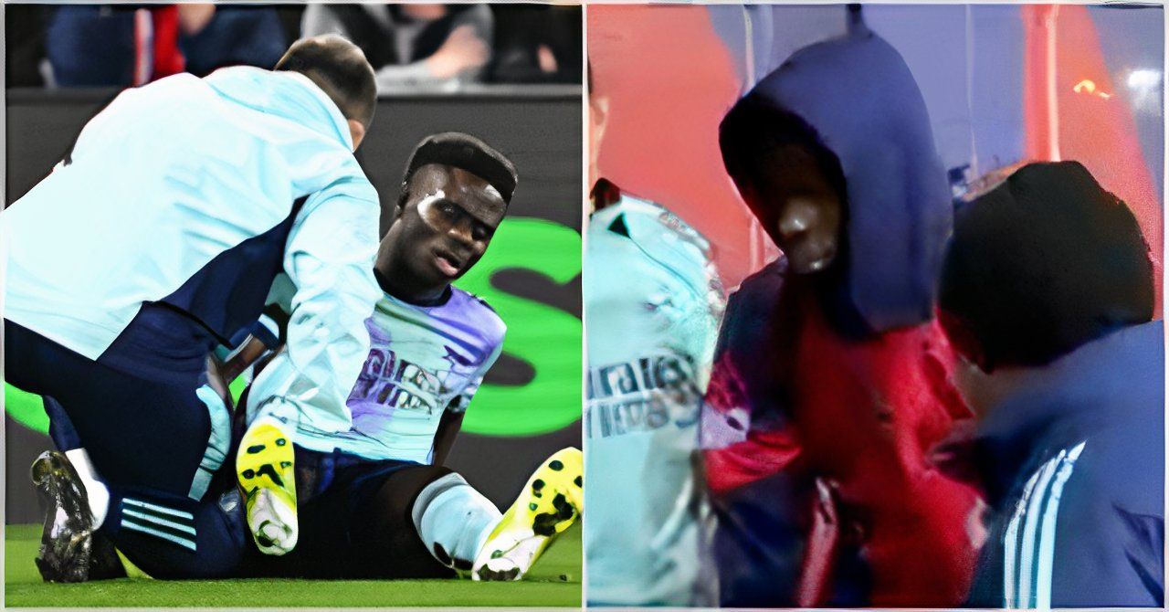 Worrying Footage of Bukayo Saka Leaving Selhurst Park After Palace Injury