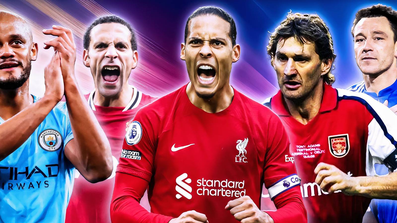 Van Dijk, Terry, Ferdinand, Kompany and Adams' Premier League Stats ...