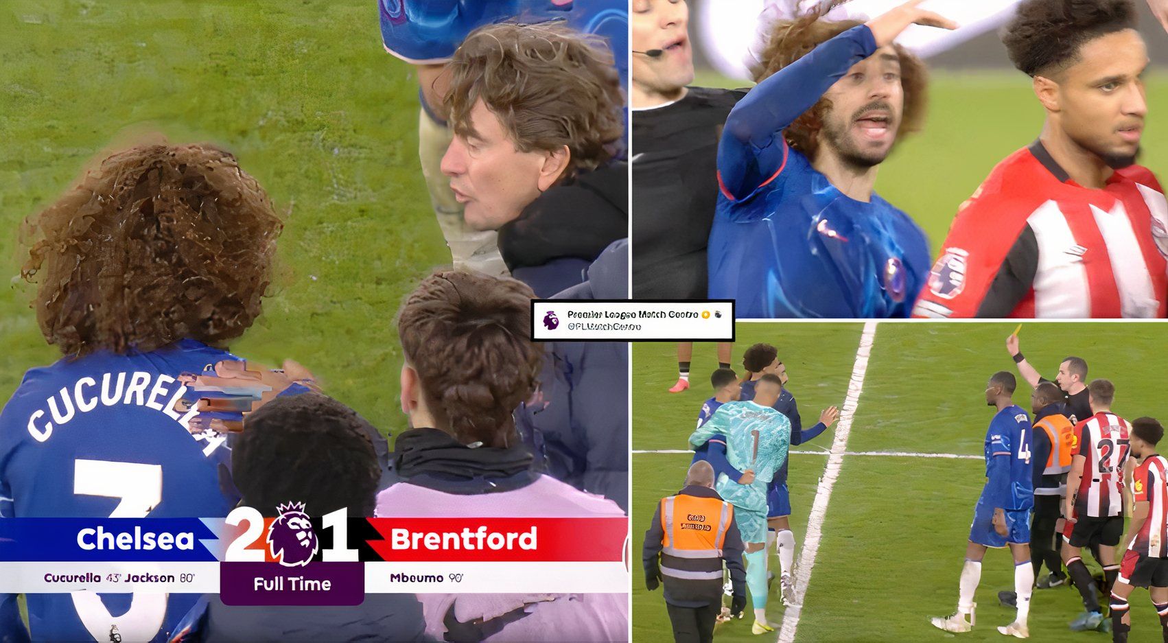 Why Marc Cucurella Was Given Red Card After Chelsea 2-1 Brentford