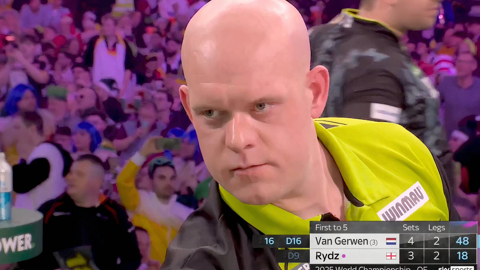 Callan Rydz's Actions When Michael Van Gerwen Was Throwing For the Match