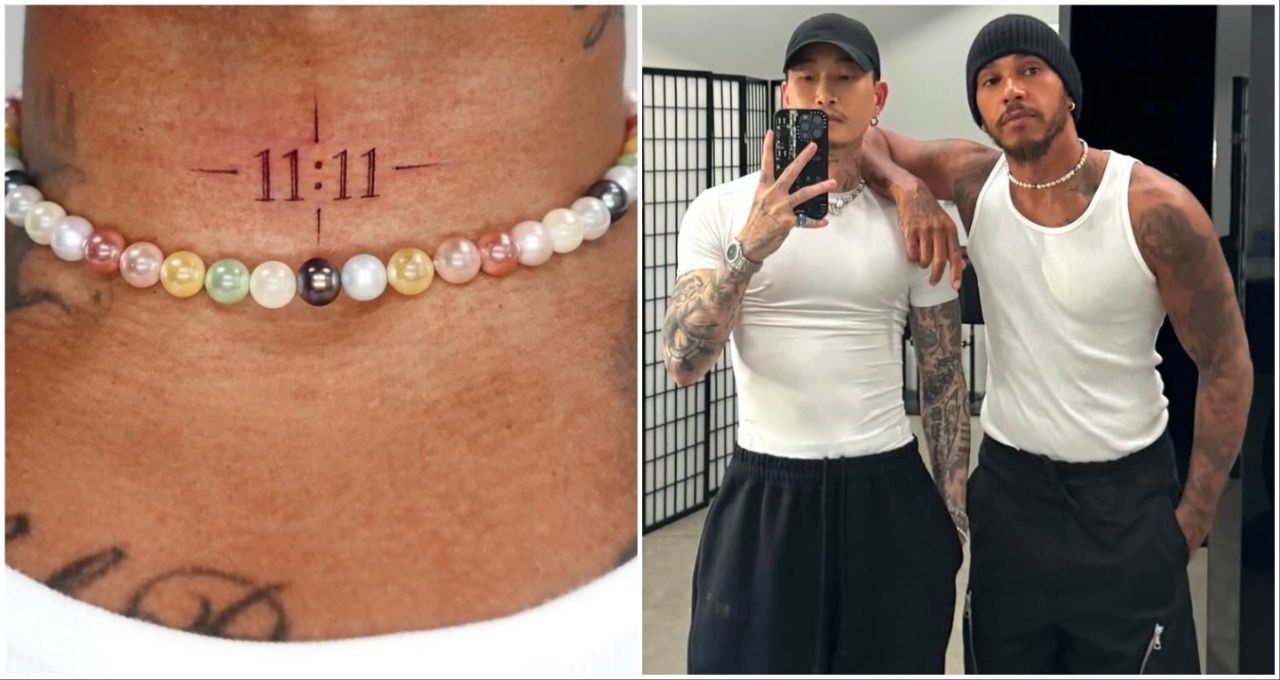 Meaning Behind Lewis Hamilton's New 11:11 Neck Tattoo