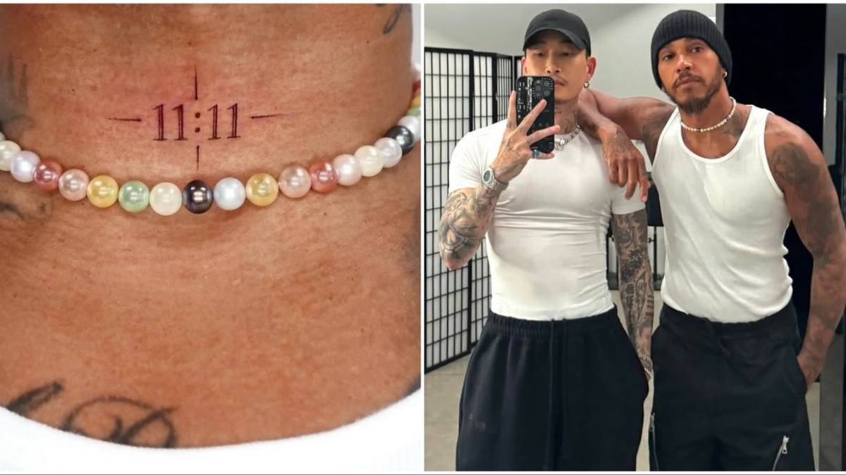 Meaning Behind Lewis Hamilton's New 11:11 Neck Tattoo