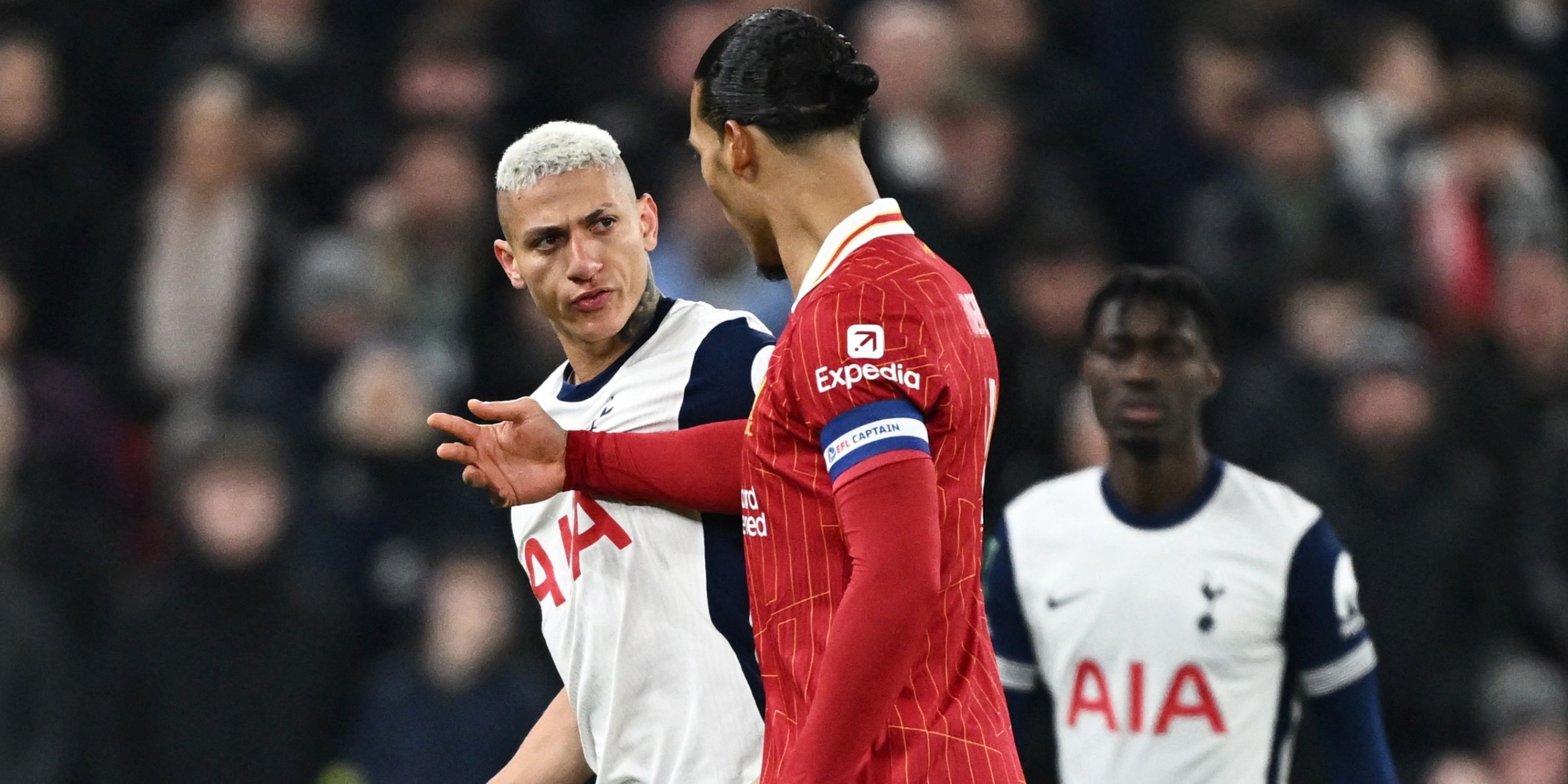 Fans Fume at Virgil van Dijk Elbow on Richarlison During Liverpool vs ...